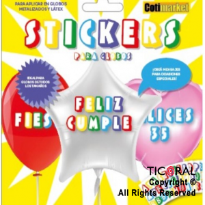 STICKERS PARA GLOBOS | Ticoral Express | Cotillón y Repostería. Venta ...