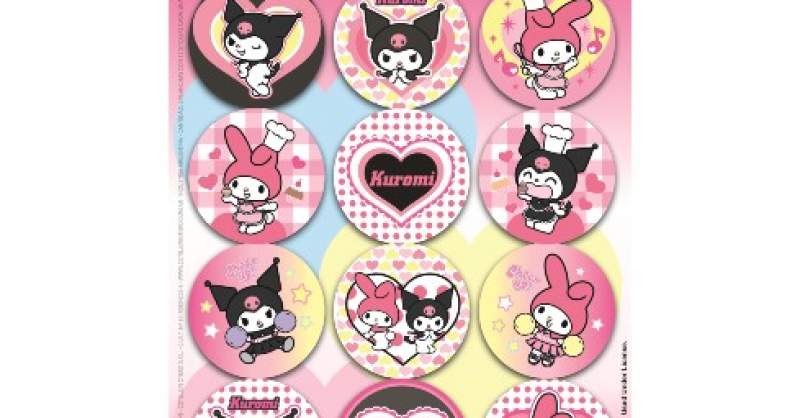 KUROMI STICKERS AUTOADHESIVOS X 24 UNIDADES